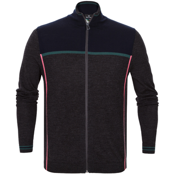 Colour Block Merino Zip-Up Cardigan - Knitwear : FA2 Online Outlet ...