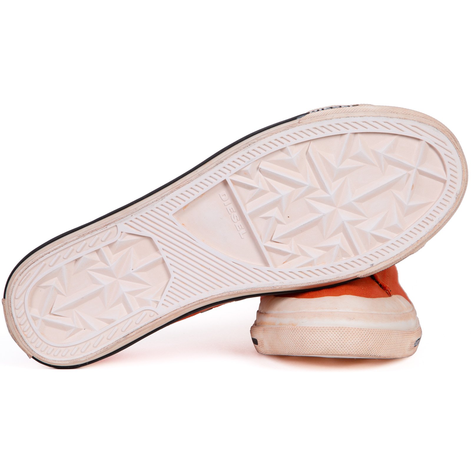 Orange Astico Low Washed Canvas Sneaker - Shoes & Boots-Casual Shoes ...